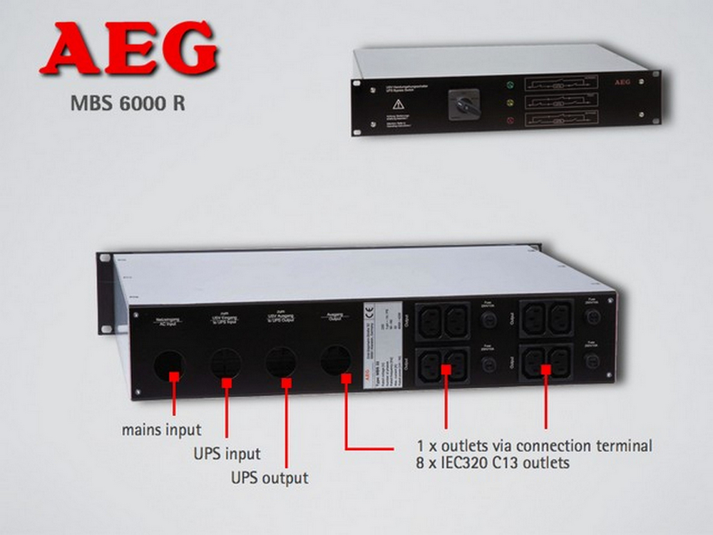 Accesorii UPS AEG MANUAL BYPASS 6 KVA RACK